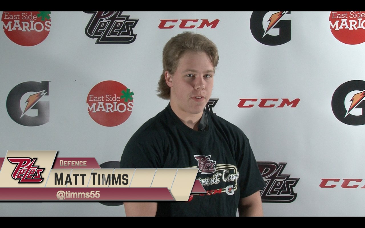Matt Timms - Meet the Petes Prospects - Peterborough Petes