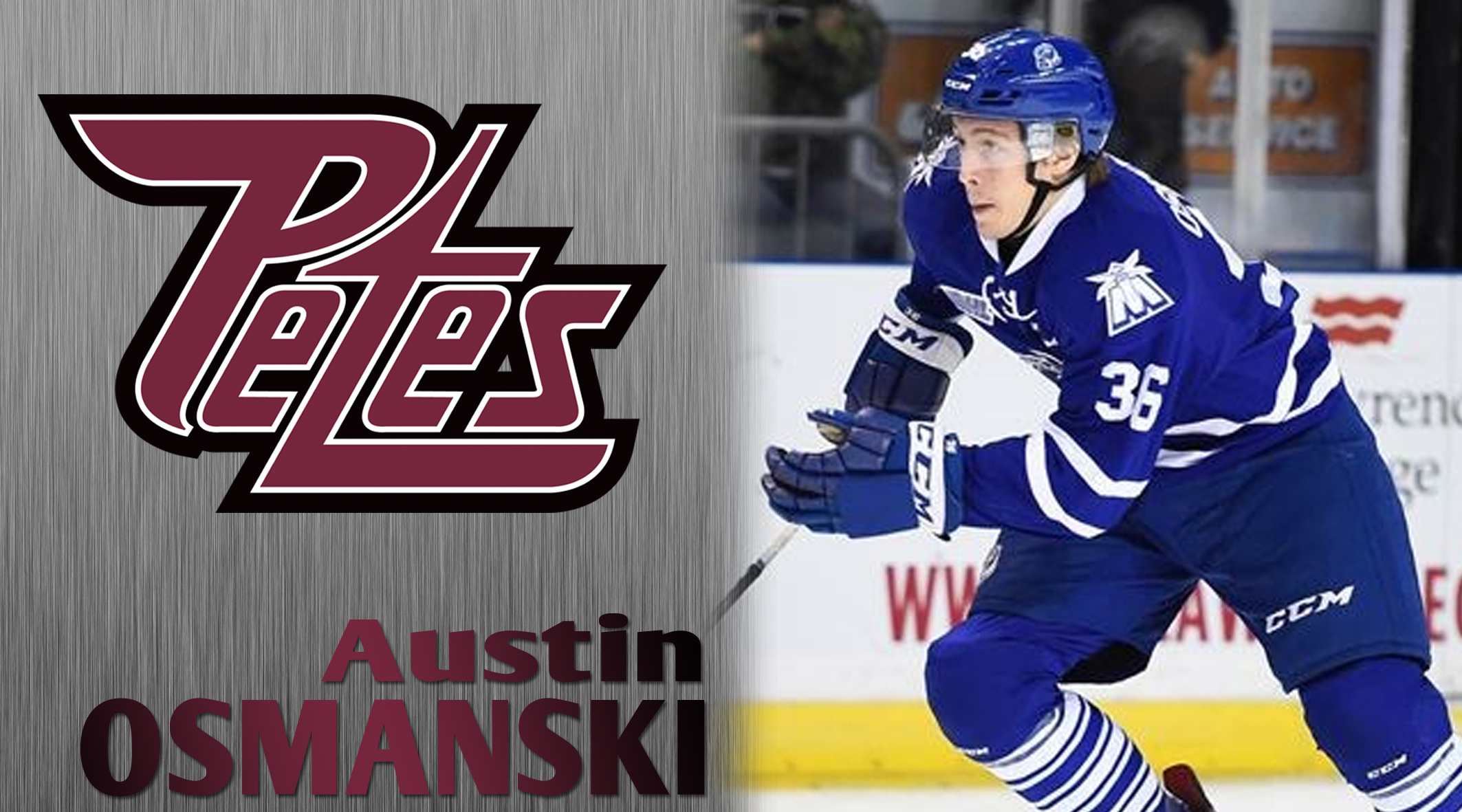 Petes Acquire Austin Osmanski from the Mississauga Steelheads ...