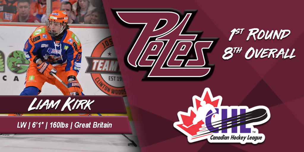 Petes Select Liam Kirk in First Round of CHL Import Draft ...