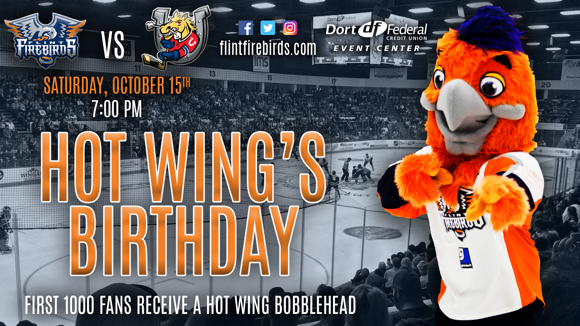 Preview: Barrie Visits Flint Saturday for Hot Wing's First Birthday ...