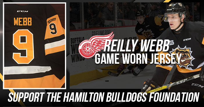 NHL DRAFTED: REILLY WEBB GAME WORN JERSEY - Brantford Bulldogs