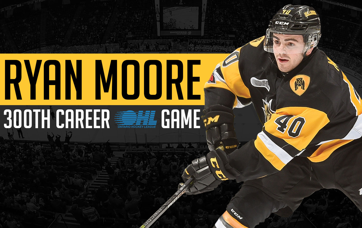 RYAN MOORE PLAYS IN 300th OHL GAME - Brantford Bulldogs