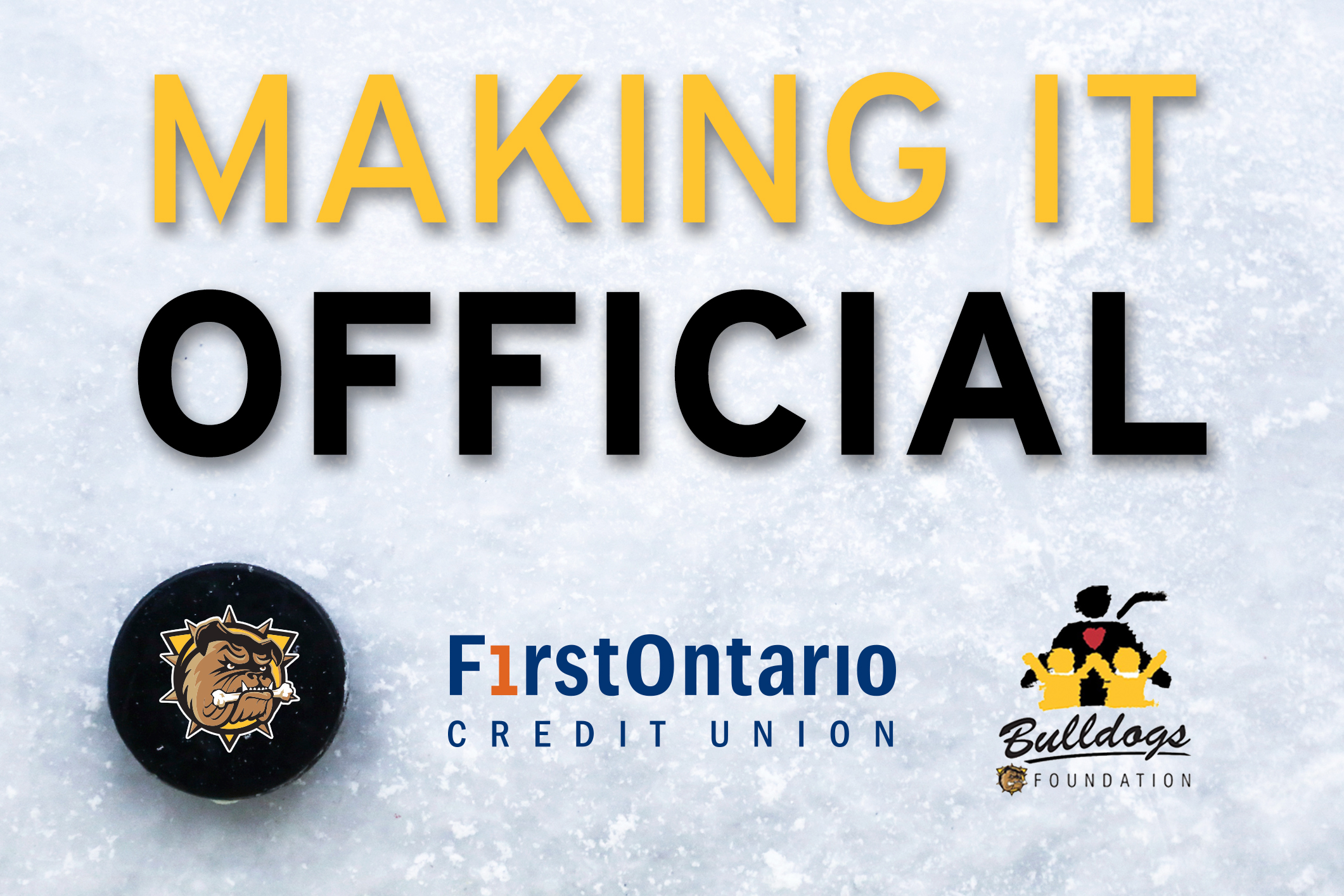 FIRSTONTARIO CREDIT UNION AND THE HAMILTON BULLDOGS EXTEND THEIR ...