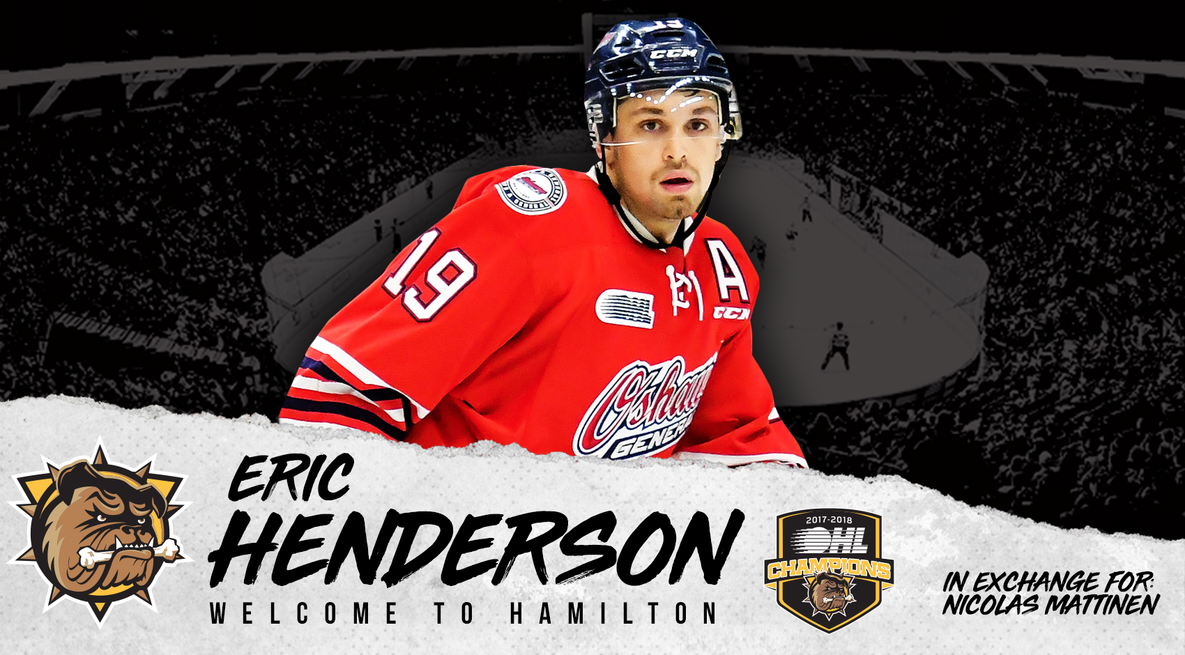 BULLDOGS ACQUIRE ERIC HENDERSON FROM OSHAWA - Brantford Bulldogs