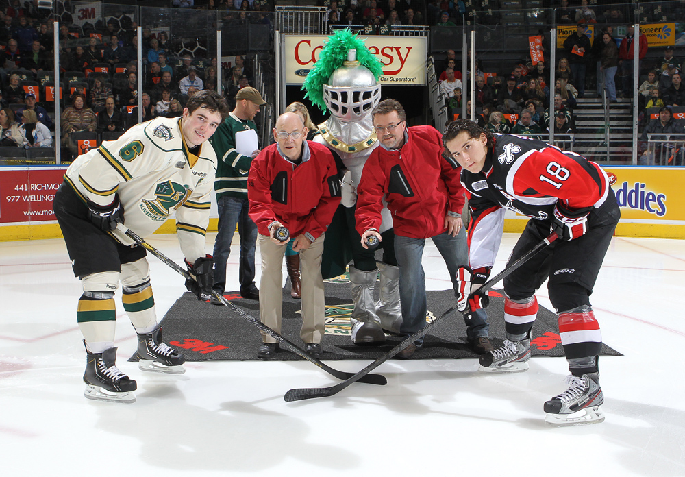 IDS TAKES PART IN PRE-GAME PUCK DROP - London Knights