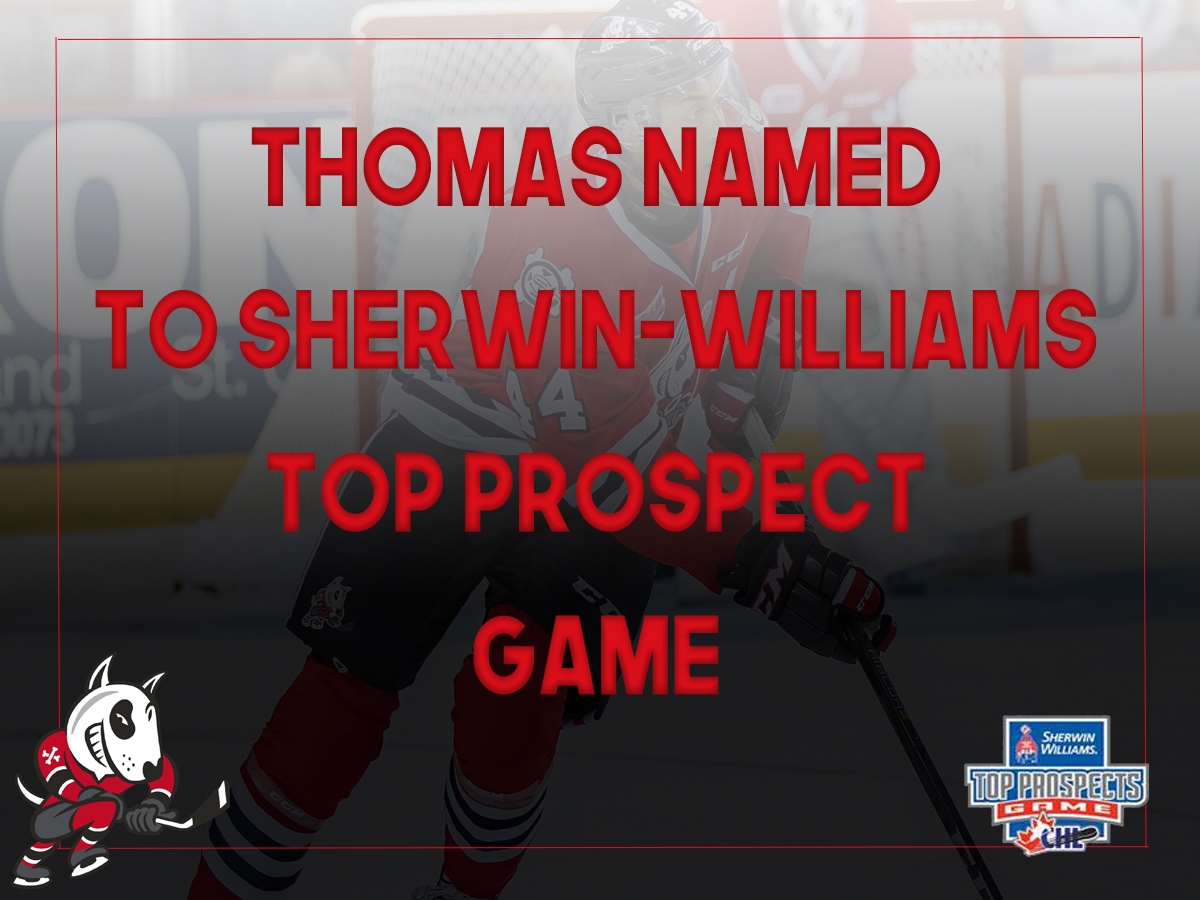 Thomas named to 2018 Sherwin-Williams CHL/NHL Top Prospects Game ...