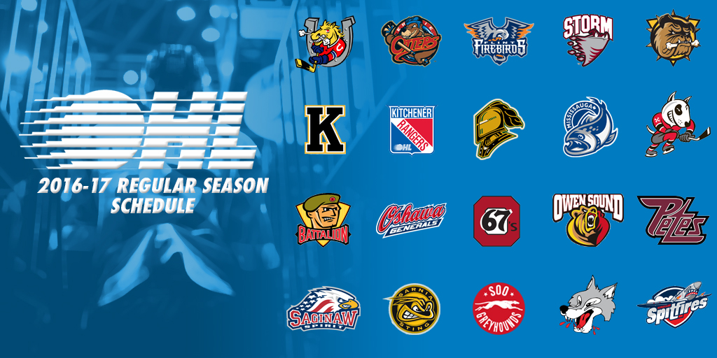 OHL Announces 2016-17 Regular Season Schedule - Ontario Hockey League