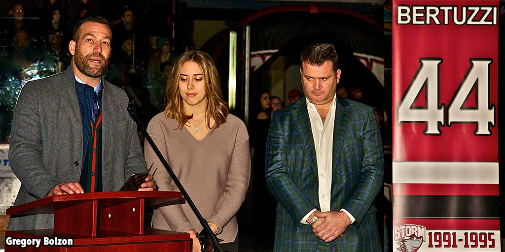 Storm honour franchise great Todd Bertuzzi - Ontario Hockey League