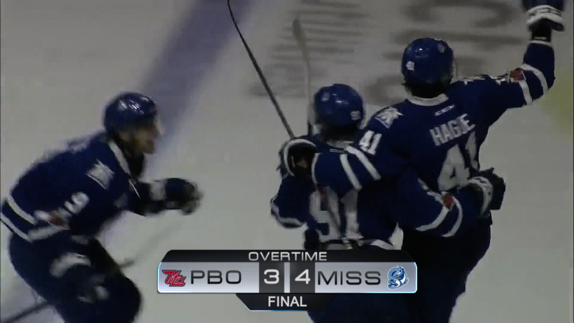 Jan. 26/18 - PBO (3) - MISS (4) - OT - Ontario Hockey League