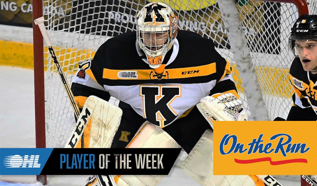 OHL 'On the Run' Player of the Week: Jeremy Helvig - Ontario Hockey League