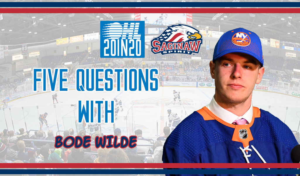 Five Pre-Season Questions with Bode Wilde - Saginaw Spirit