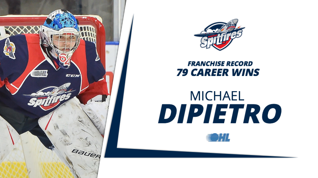 Spitfires' DiPietro becomes winningest goaltender in franchise history ...