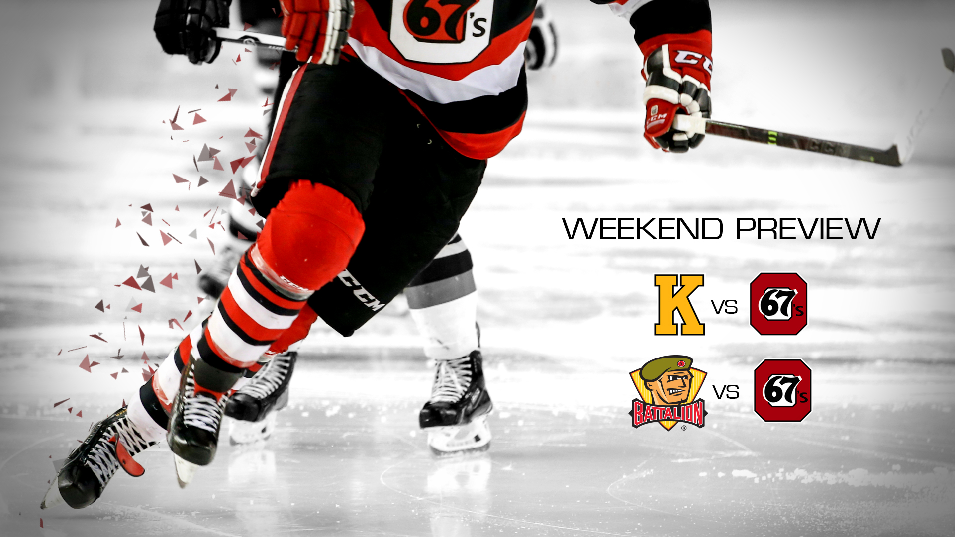 67’s kickoff 2017 at home against Kingston, North Bay - Ottawa 67s