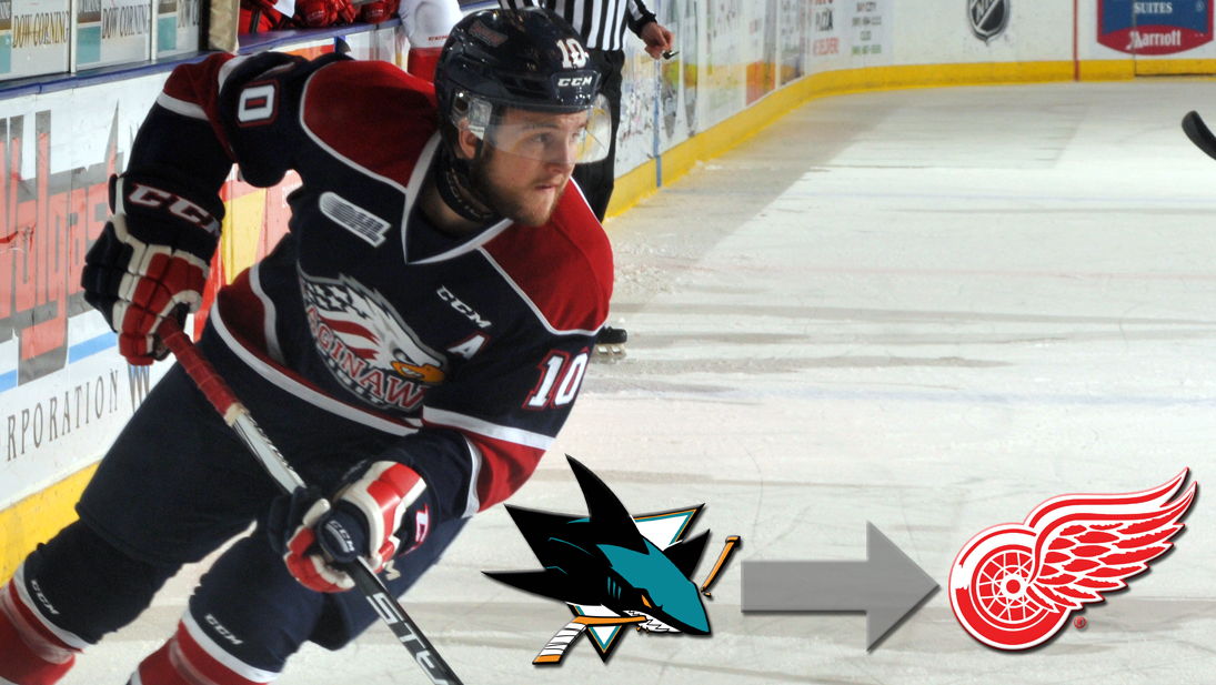 SPIRIT ALUM DYLAN SADOWY TRADED TO RED WINGS - Saginaw Spirit