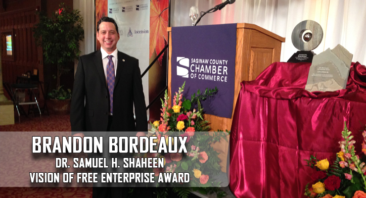 SPIRIT PARTNER BRANDON BORDEAUX RECEIVES DR. SAMUEL H. SHAHEEN VISION ...