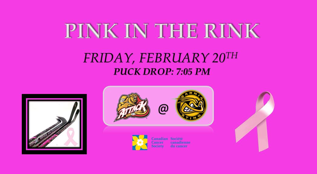 Pink in the Rink Game - Sarnia Sting