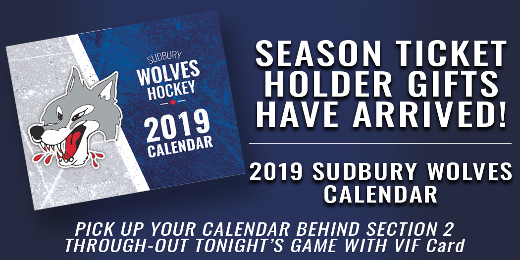 Season Ticket Holder Gift Available For Pick-up - Sudbury Wolves