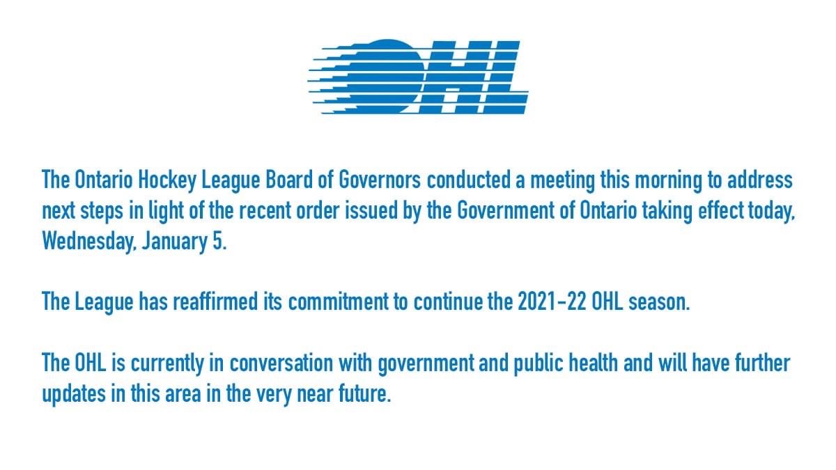 OHL Announcement - Barrie Colts