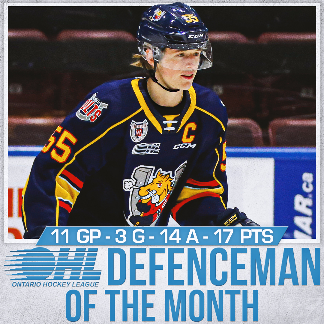 Brandt Clarke Selected as OHL Defenceman of the Month! - Barrie Colts