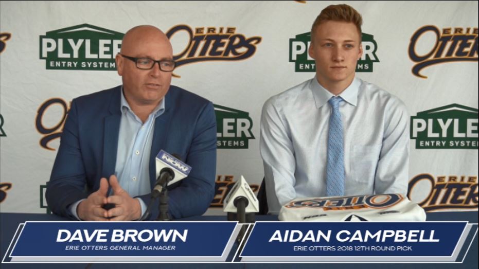 Aidan Campbell First Media Availability - Erie Otters