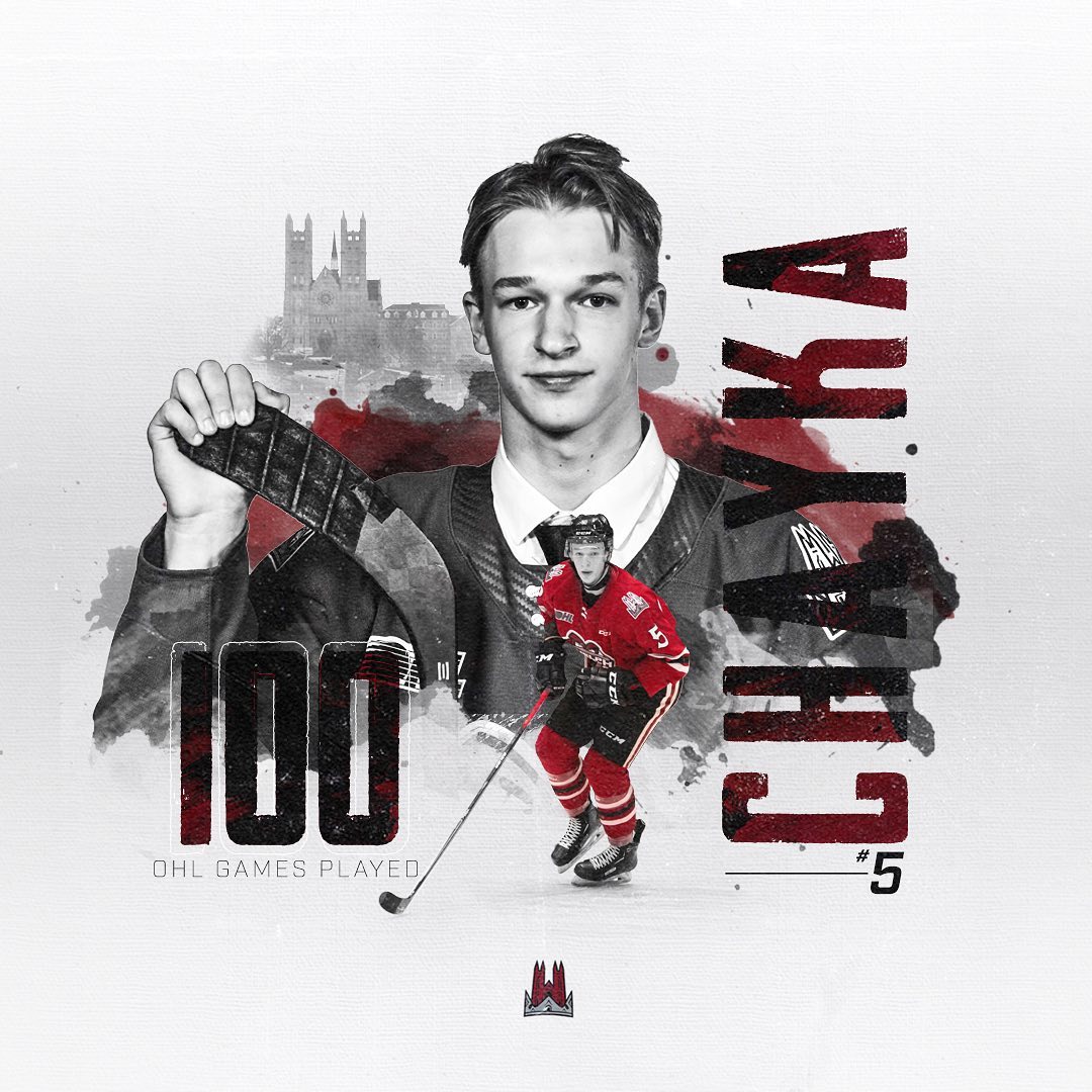 Milestone: Daniil Chayka 100th Career OHL Game - Guelph Storm