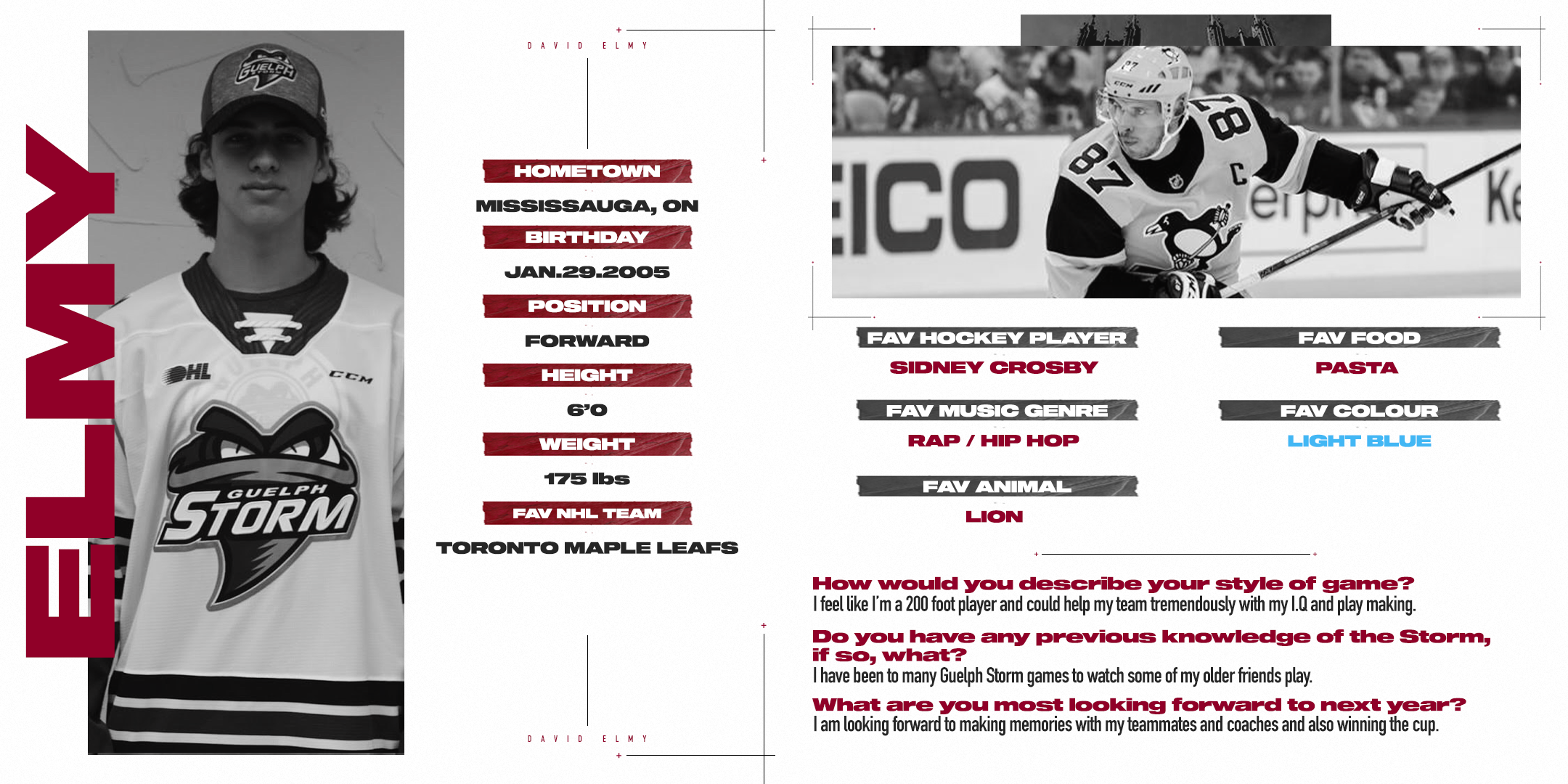 Meet Storm Prospect David Elmy - Guelph Storm