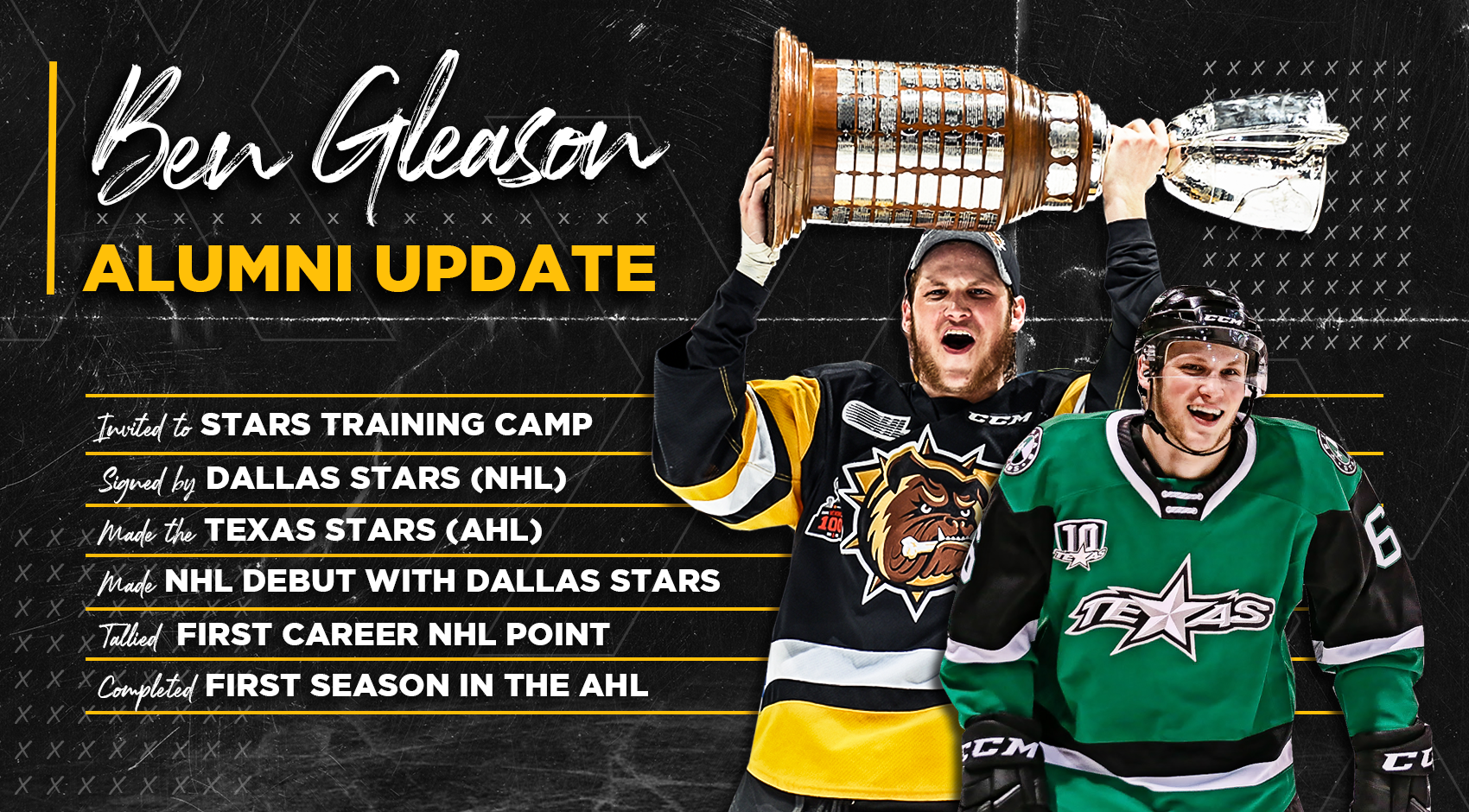 ALUMNI UPDATE: BEN GLEASON - Brantford Bulldogs