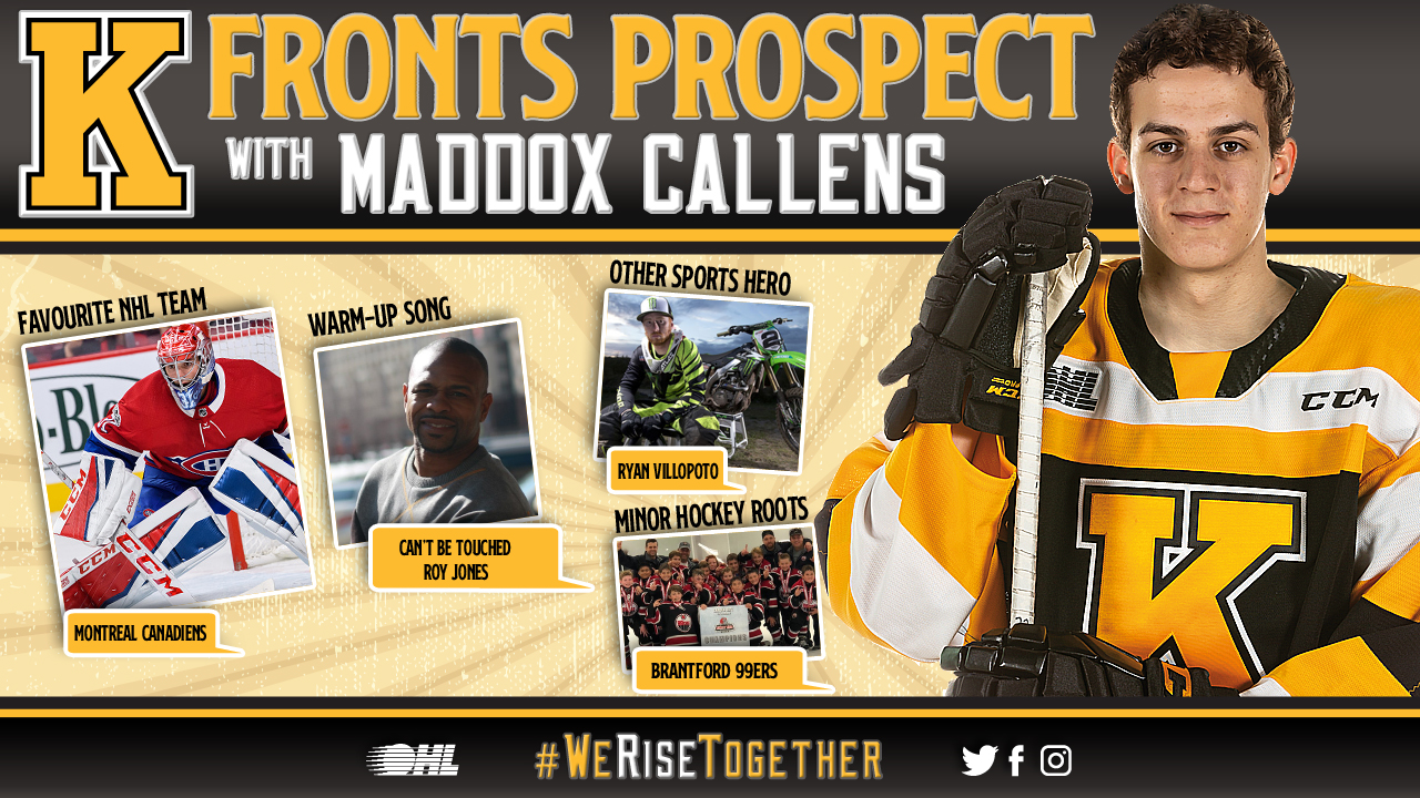 Fronts Prospect Profile: Maddox Callens - Kingston Frontenacs