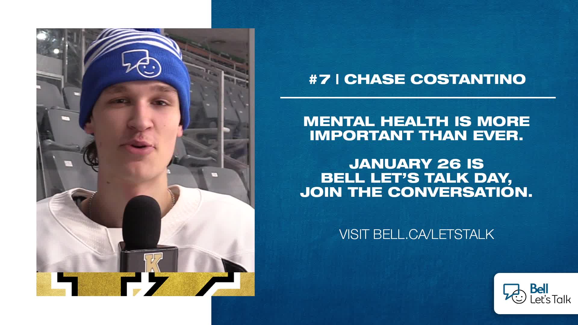 Chase Costantino: #BellLetsTalk - Kingston Frontenacs