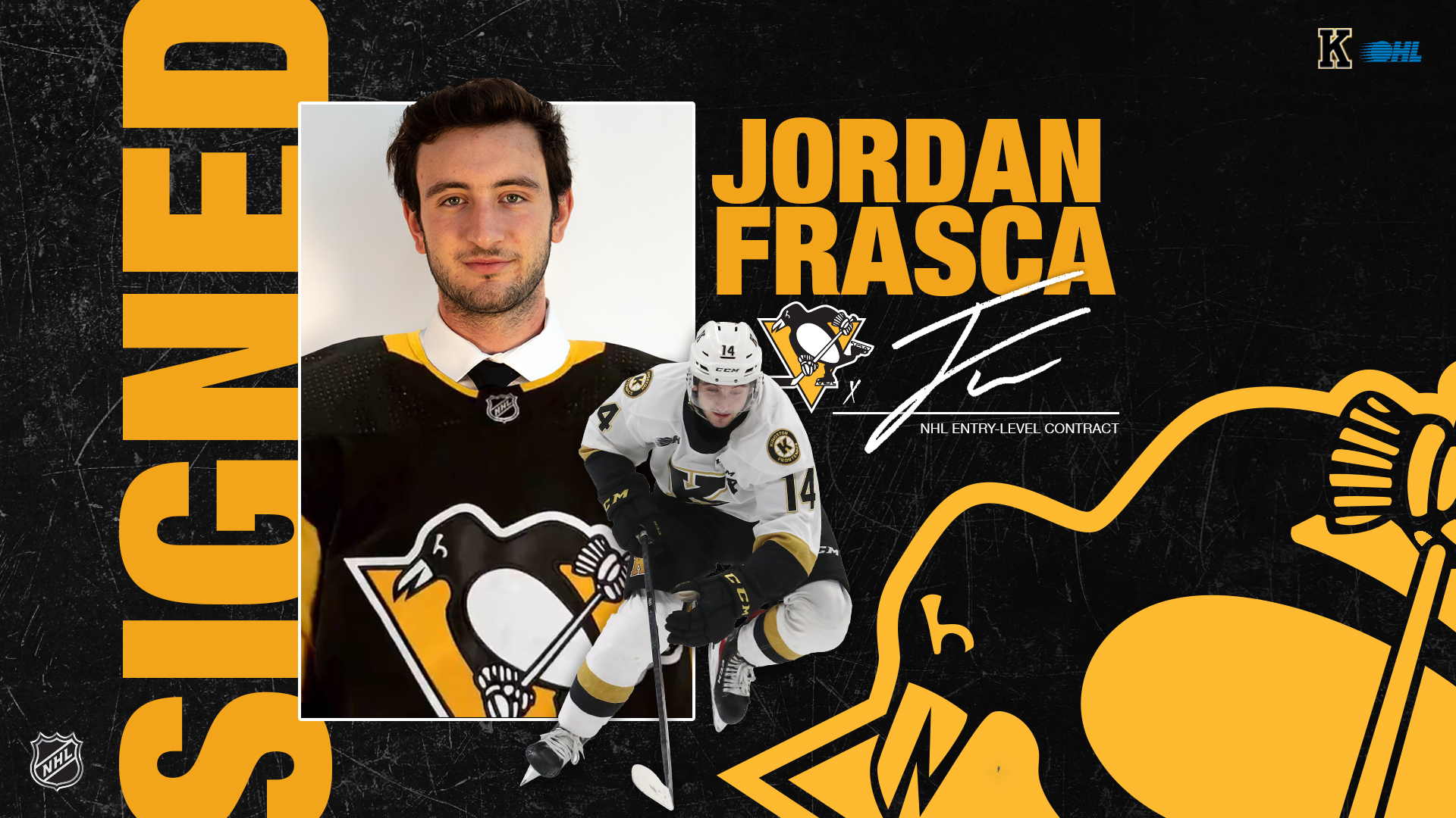Frasca signs with the Pittsburgh Penguins - Kingston Frontenacs