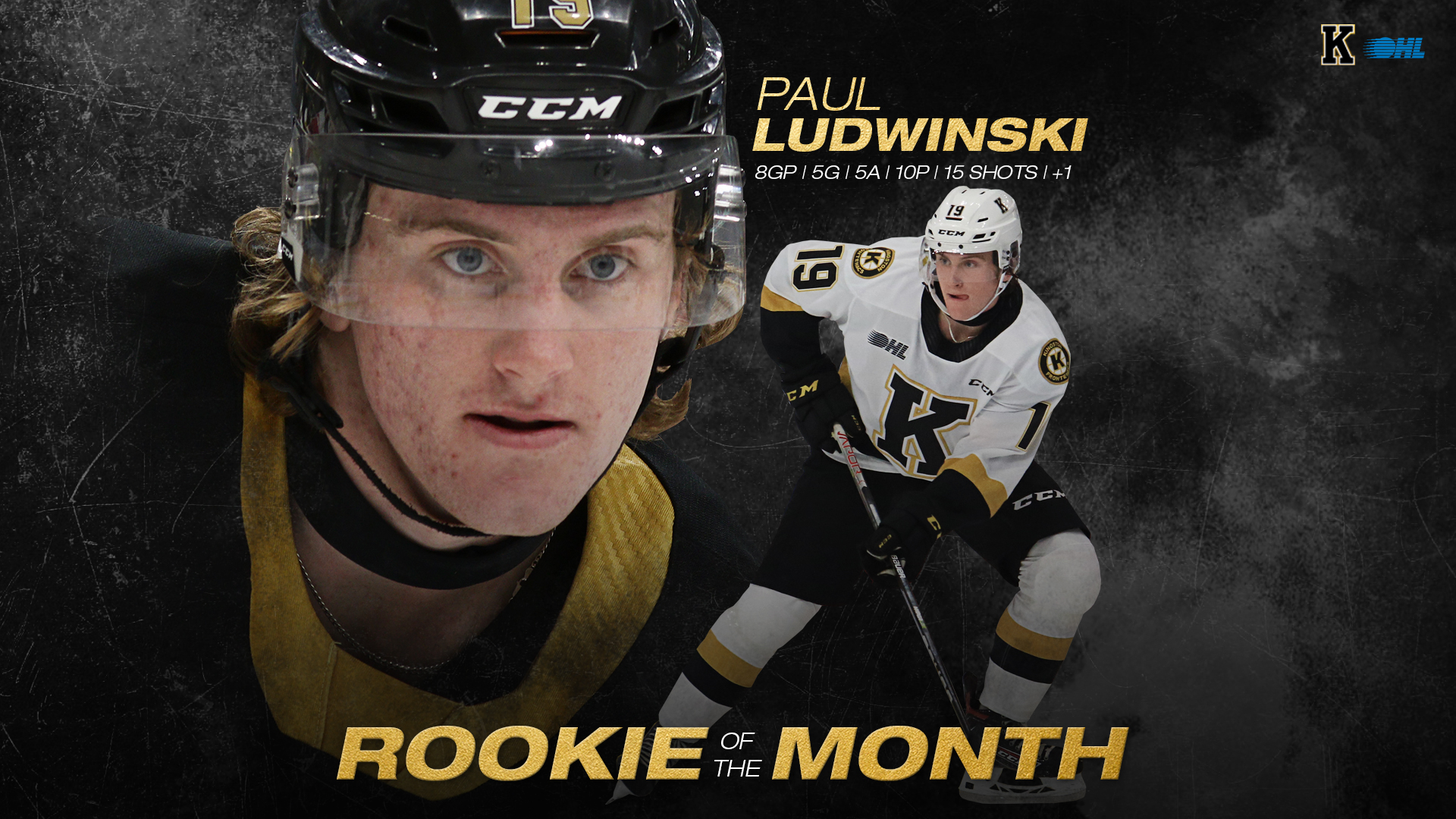 Paul Ludwinski named OHL Rookie of the Month - Kingston Frontenacs