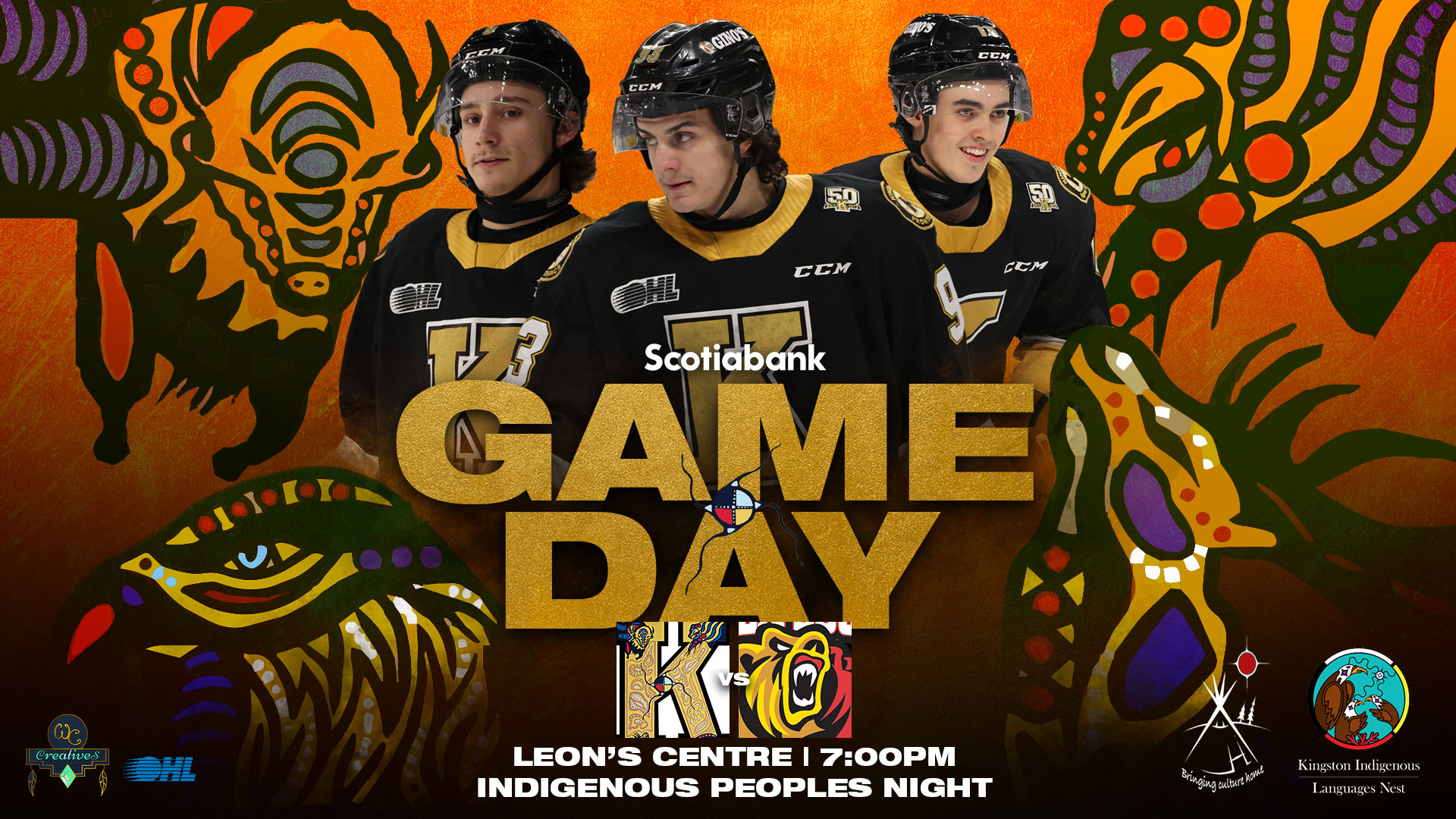 It's Game Day: Indigenous Peoples Night - Kingston Frontenacs
