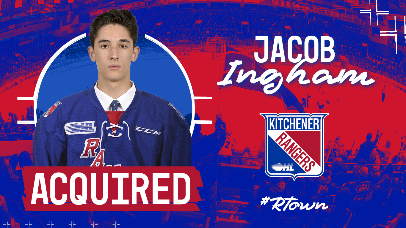 Kitchener Rangers acquire Jacob Ingham from the Mississauga Steelheads ...