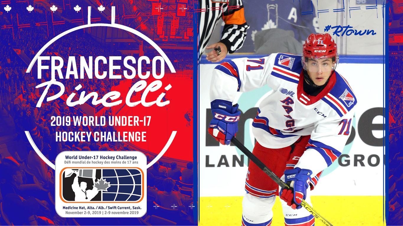 Pinelli to represent Canada at 2019 World Under-17 Hockey Challenge ...