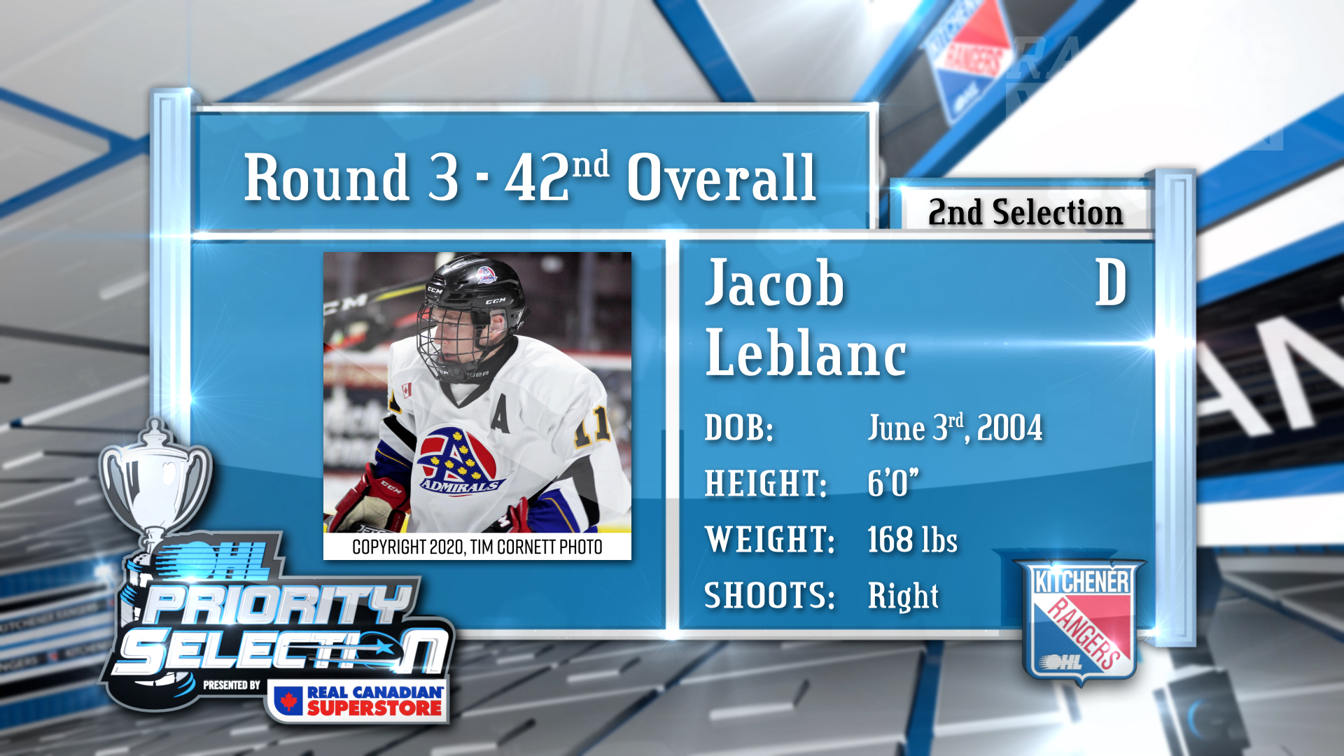 RANGERS VISION: 2020 OHL Priority Selection (2nd selection) – Jacob ...