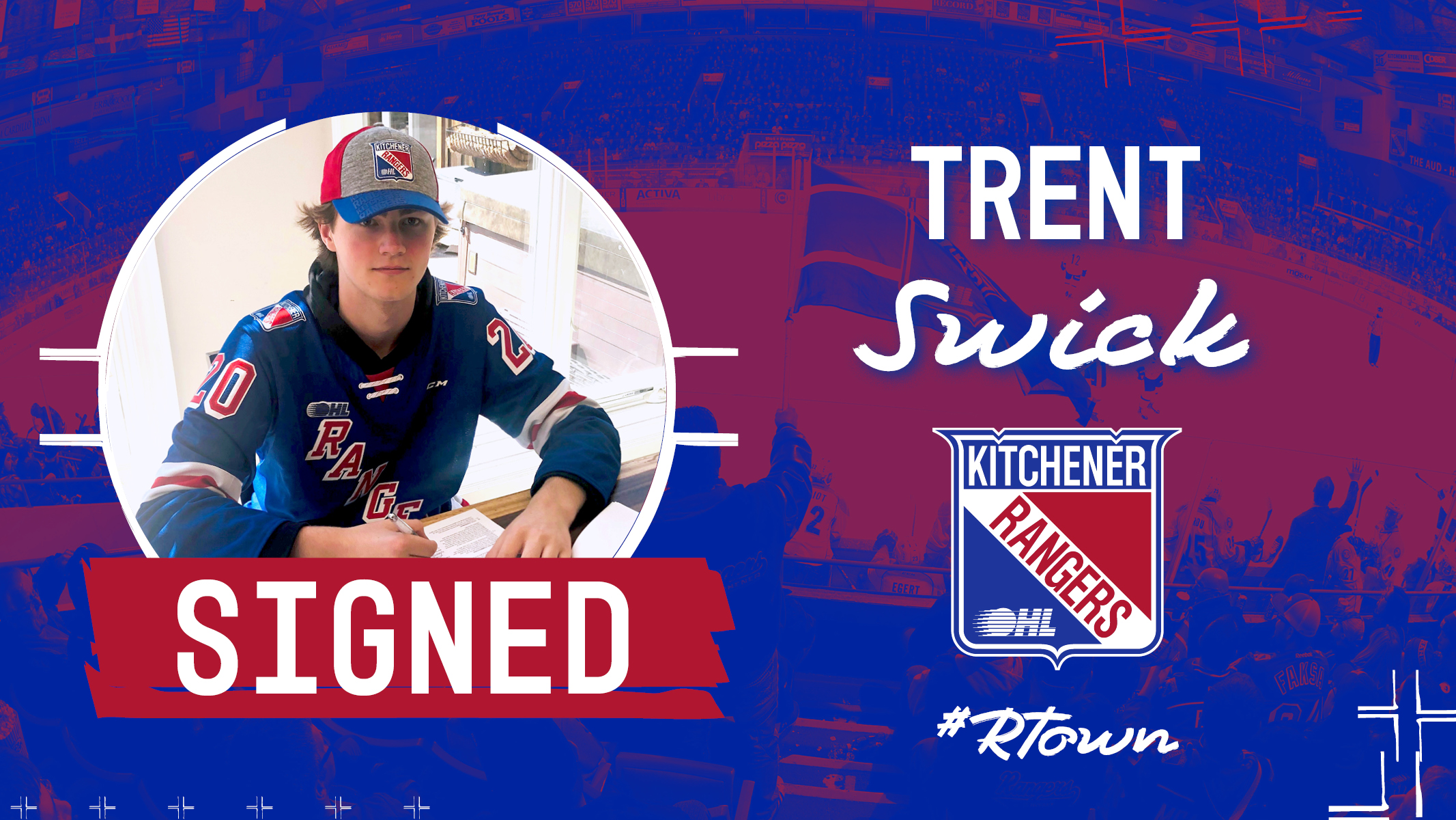 Trent Swick signs OHL standard player agreement - Kitchener Rangers