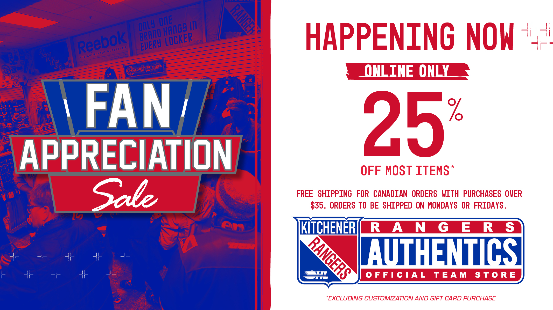 Fan Appreciation Sale Happening Now! - Kitchener Rangers