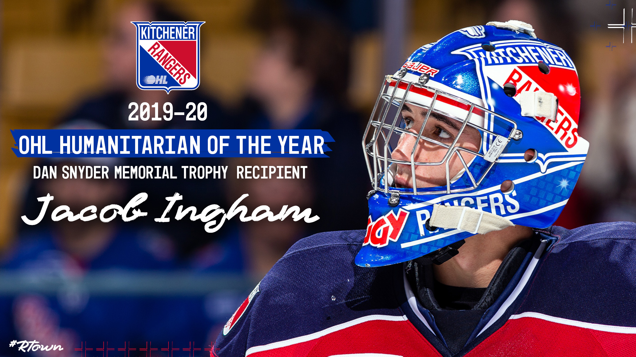 Jacob Ingham named OHL's Humanitarian of the Year - Kitchener Rangers