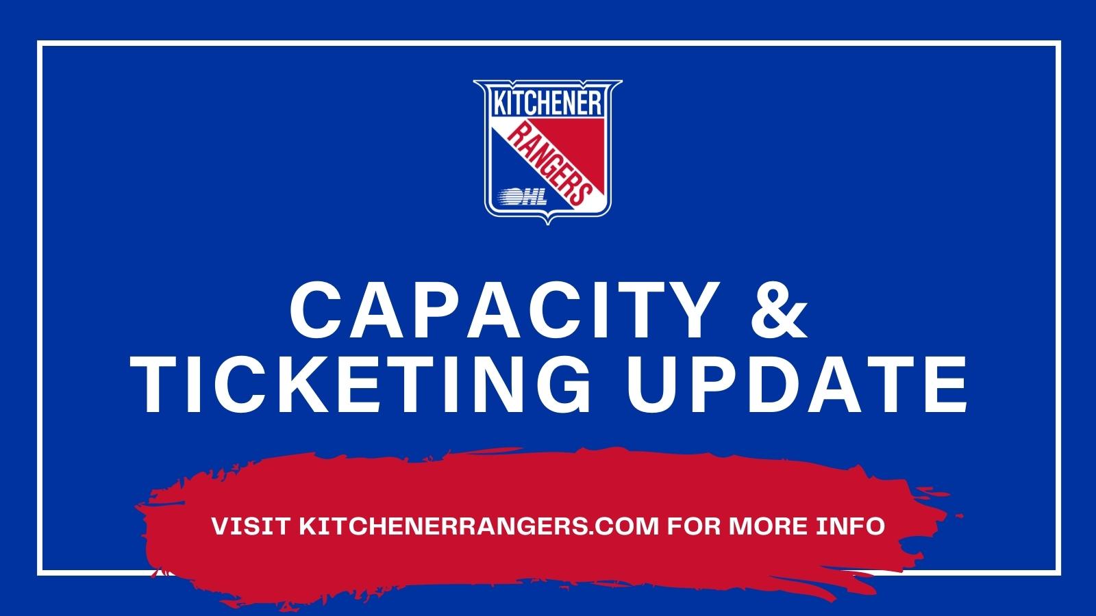 Important Fan Capacity and Ticketing Update - Kitchener Rangers