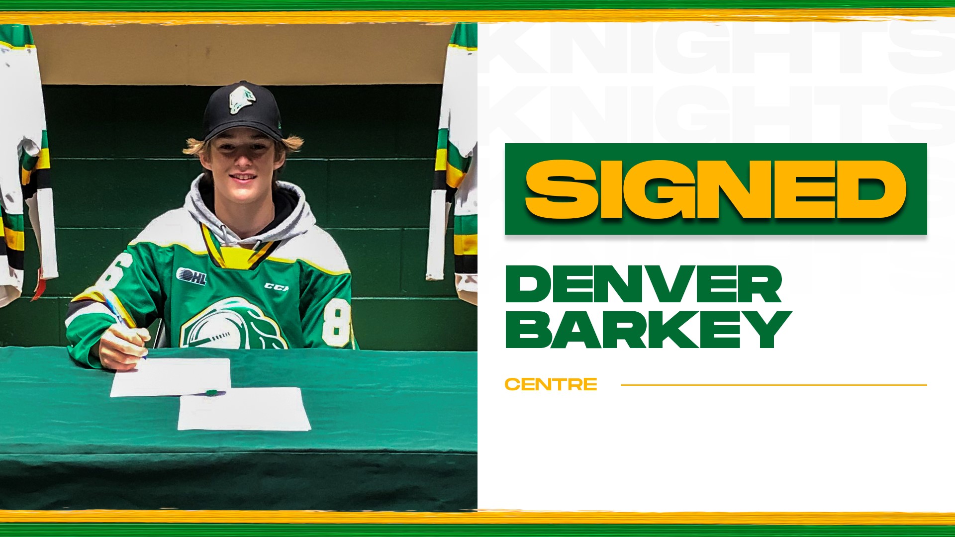 BARKEY SIGNS WITH KNIGHTS - London Knights