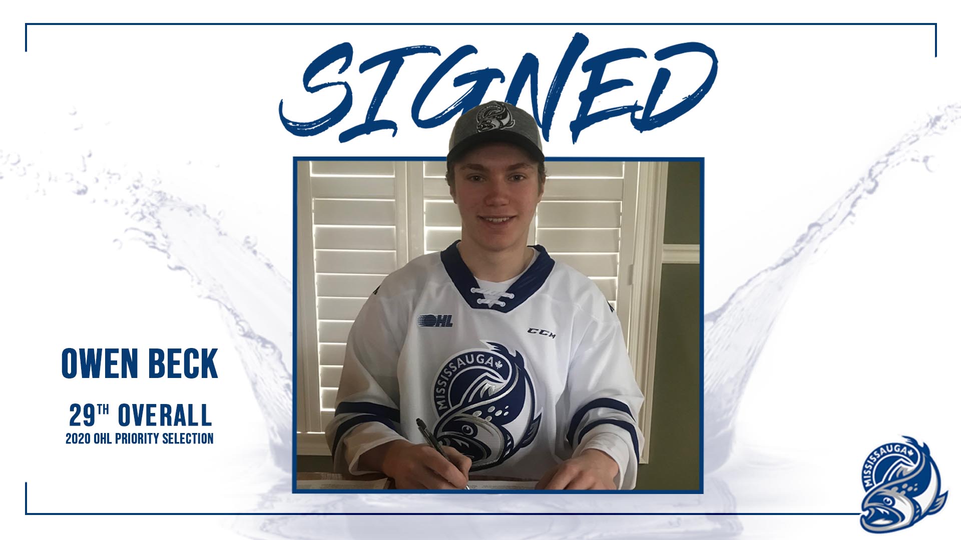 Owen Beck Signs with Steelheads - Mississauga Steelheads