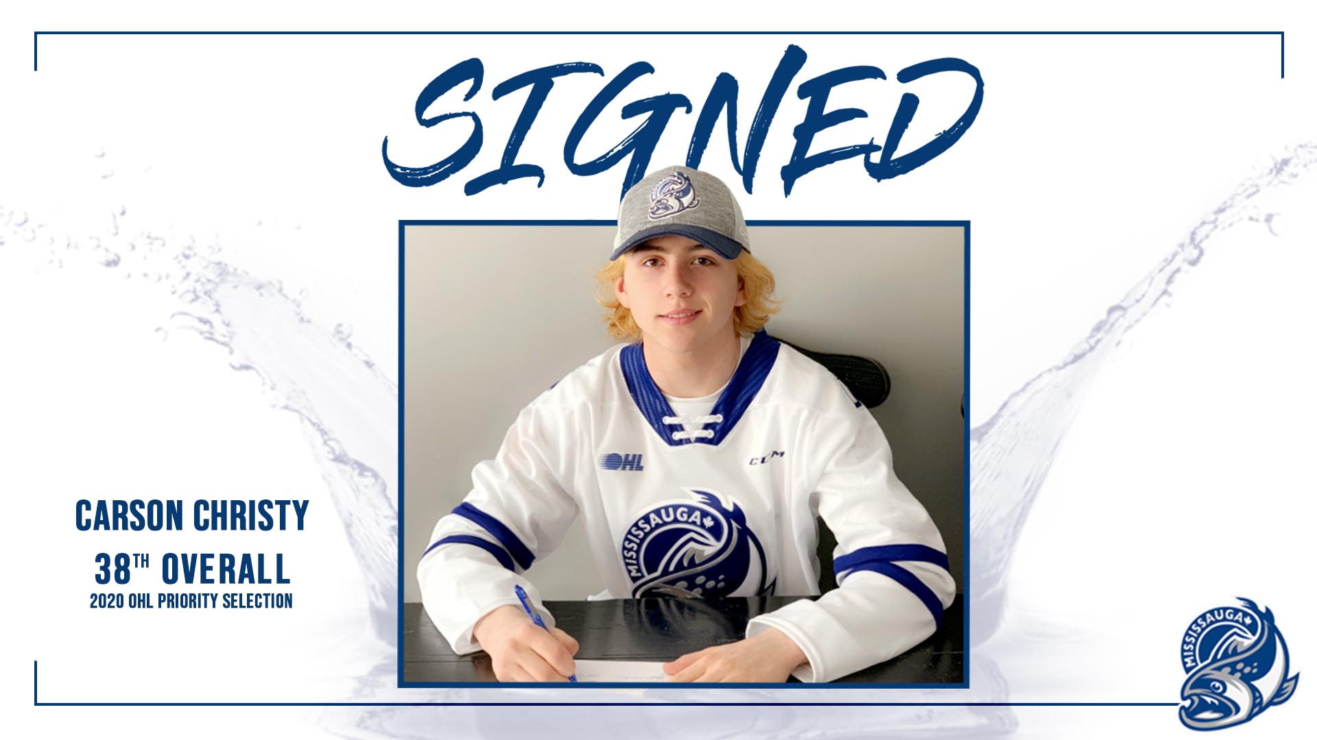 Steelheads Receive Commitment from Carson Christy - Mississauga Steelheads