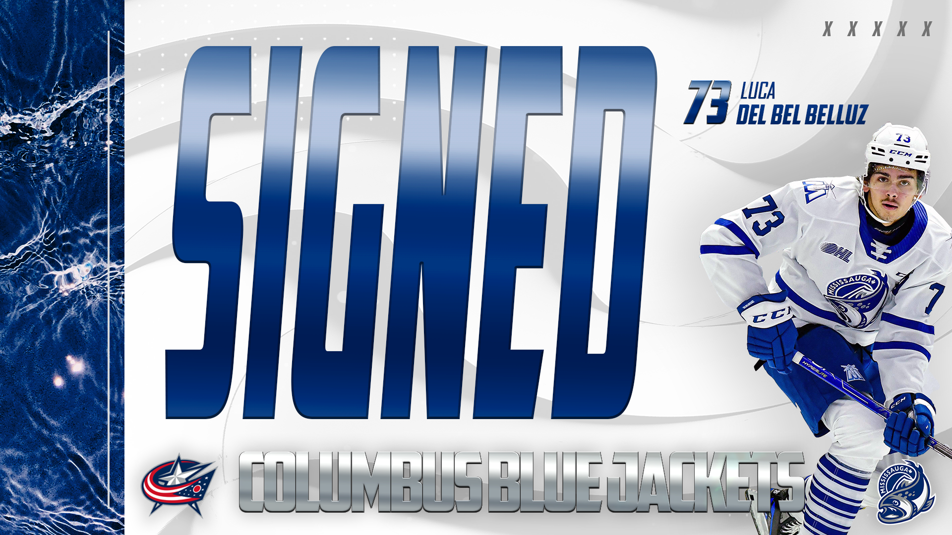STEELHEADS CENTRE LUCA DEL BEL BELLUZ SIGNS WITH COLUMBUS BLUE JACKETS ...