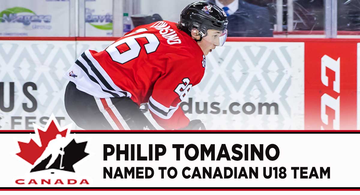 Tomasino named to Canadian U18 Team - Niagara IceDogs