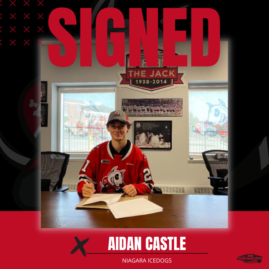 IceDogs Sign Aidan Castle - Niagara IceDogs