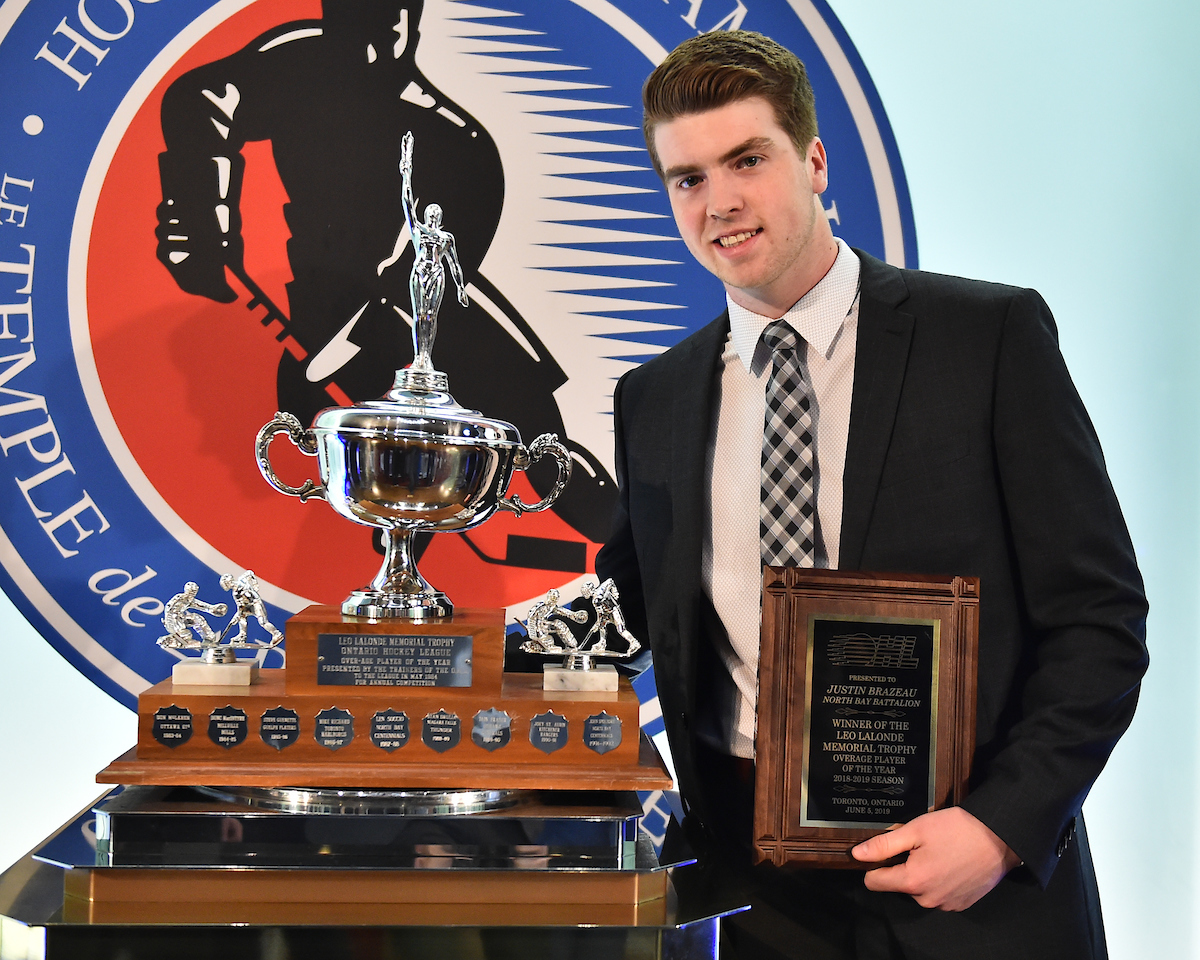 Justin Brazeau – Leo Lalonde Memorial Trophy / Overage Player of the ...