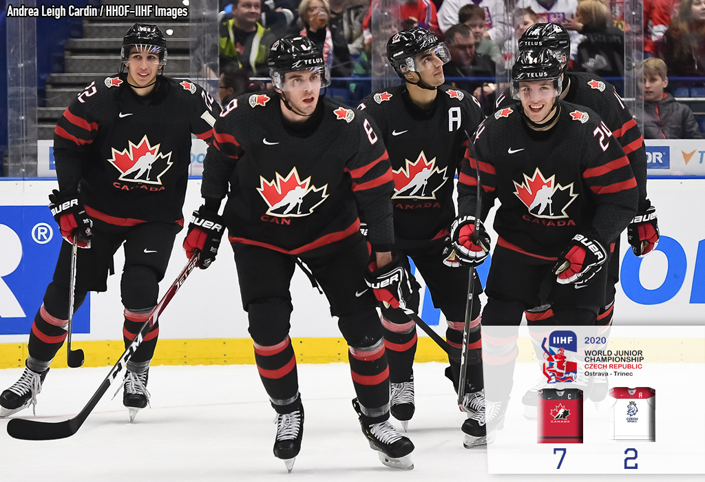 WJC Day 6 Recap: Canada soars past Czechs in final round robin matchup ...