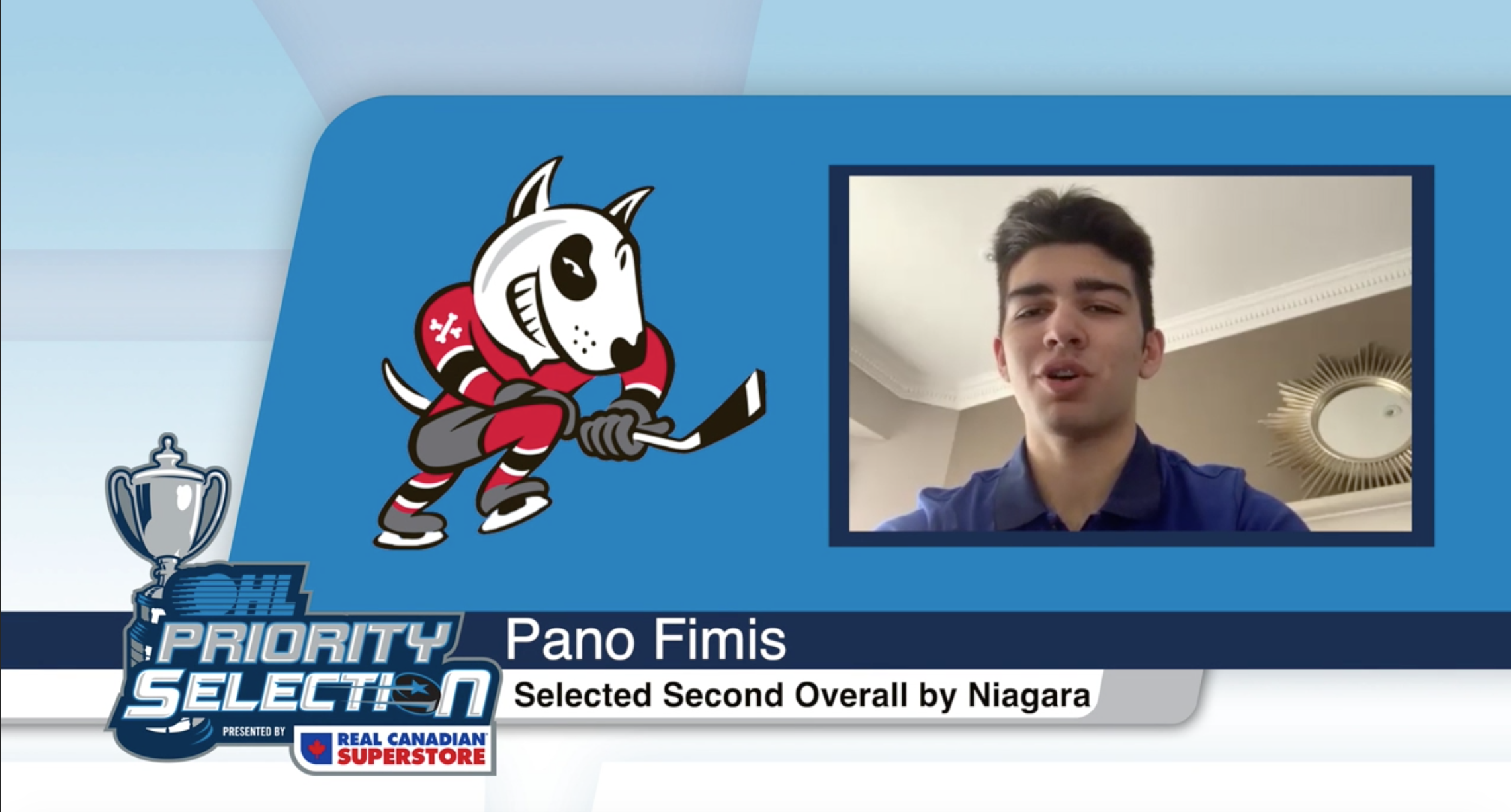 #OHLDraft Introductions: 2nd Overall Pick Pano Fimis (Niagara IceDogs ...