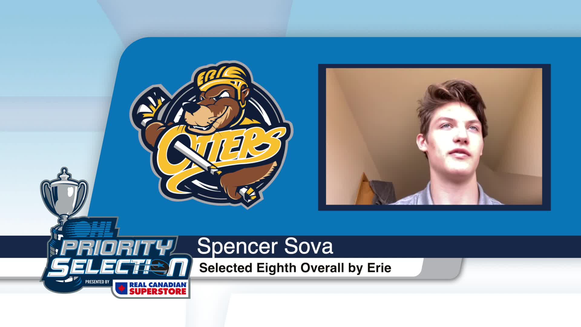 #OHLDraft Introductions: 8th Overall Pick Spencer Sova (Erie Otters) - Ontario Hockey League