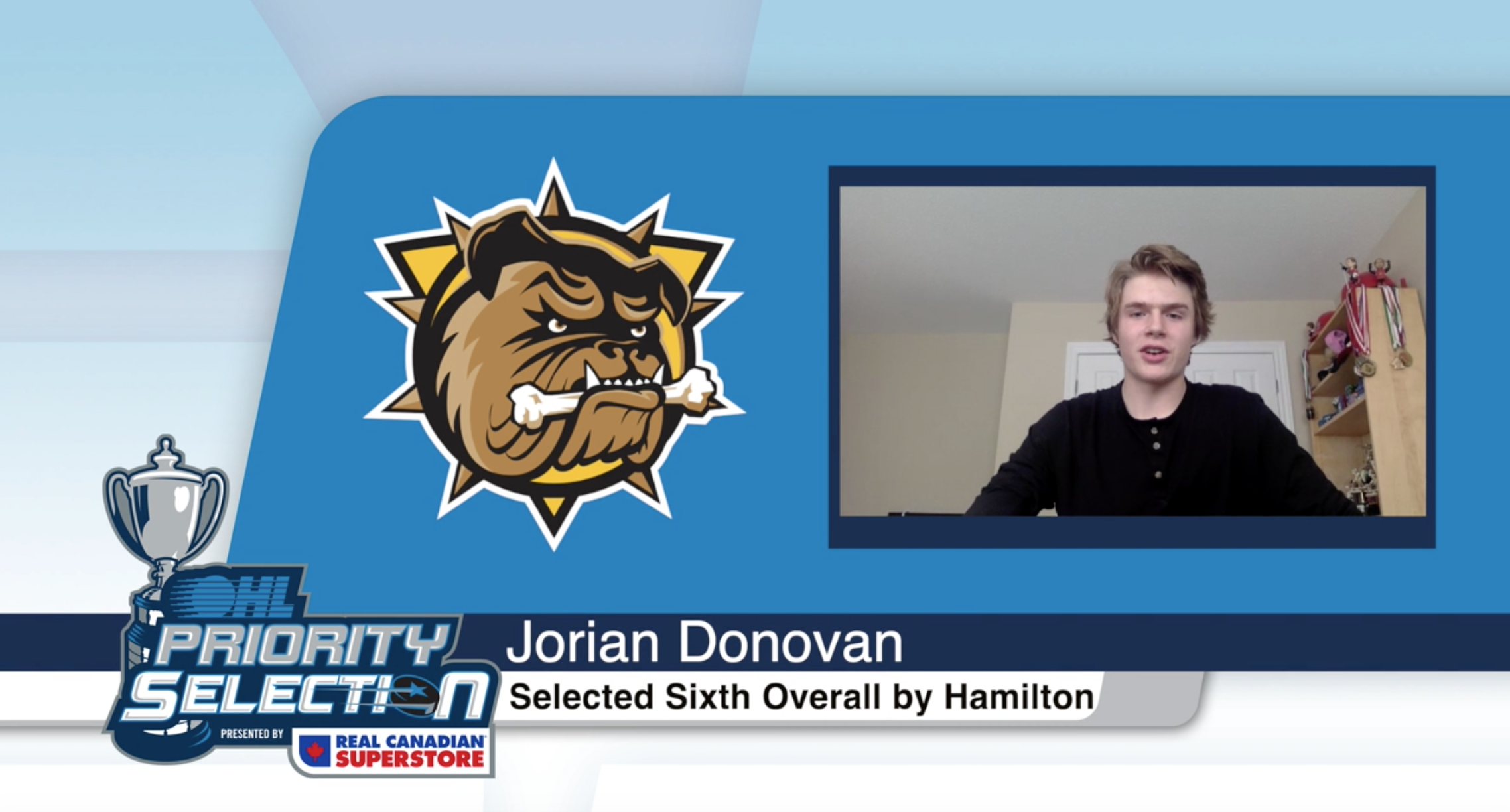 #OHLDraft Introductions: 6th Overall Pick Jorian Donovan (Hamilton ...